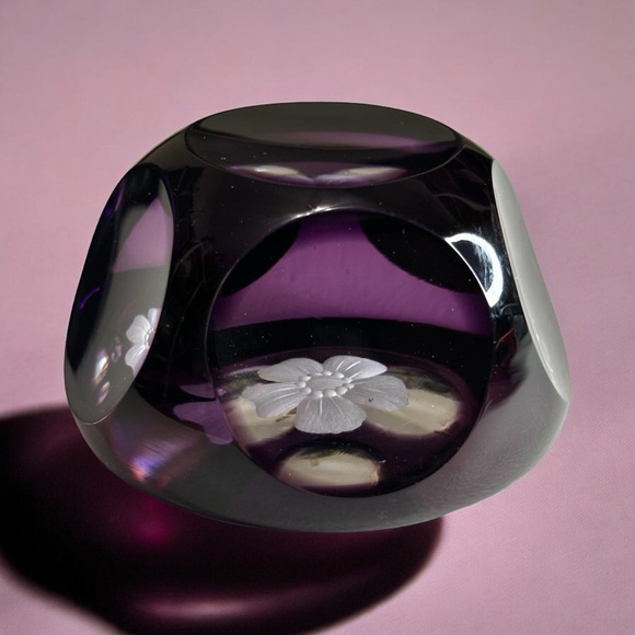 Source Unknown | Office | Faceted Double Overlay Cased Art Glass ...